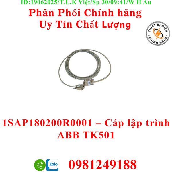 Cáp 1SAP180200R0001 – Cáp lập trình ABB TK501 – thietbidienchinhhang