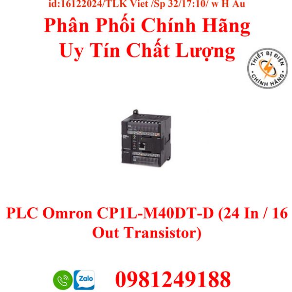 PLC Omron CP1L-M40DT-D (24 In / 16 Out Transistor) – thietbidienchinhhang
