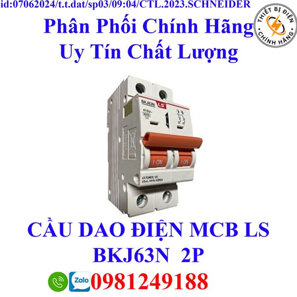 CẦU DAO ĐIỆN MCB BKJ63N 2P – thietbidienchinhhang