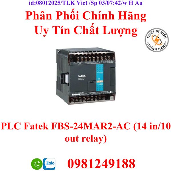 PLC Fatek FBS-24MAR2-AC (14 in/10 out relay) – thietbidienchinhhang