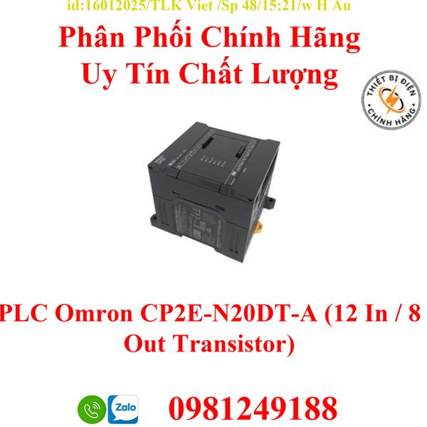 PLC Omron CP2E-N20DT-A (12 In / 8 Out Transistor) – thietbidienchinhhang