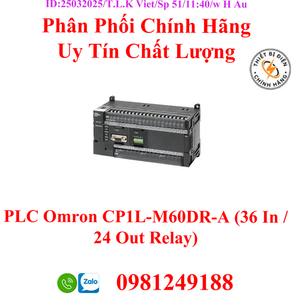 PLC Omron CP1L-M60DR-A (36 In / 24 Out Relay) – thietbidienchinhhang