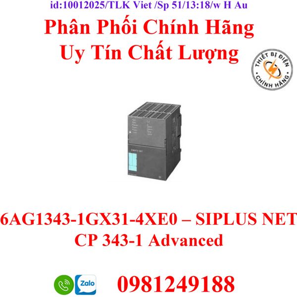 Module 6AG1343-1GX31-4XE0 – SIPLUS NET CP 343-1 Advanced – thietbidienchinhhang