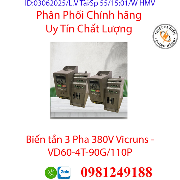 Biến tần 3 Pha 380V Vicruns - VD60-4T-90G/110P – thietbidienchinhhang