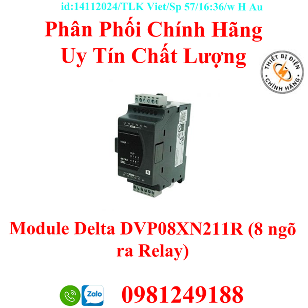 Module Delta DVP08XN211R (8 ngõ ra Relay) – thietbidienchinhhang