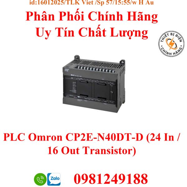 PLC Omron CP2E-N40DT-D (24 In / 16 Out Transistor) – thietbidienchinhhang