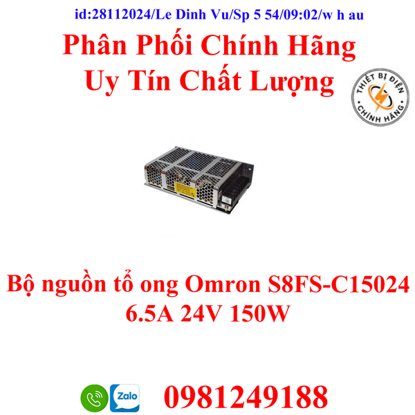 Bộ nguồn tổ ong Omron S8FS-C15024 6.5A 24V 150W – thietbidienchinhhang