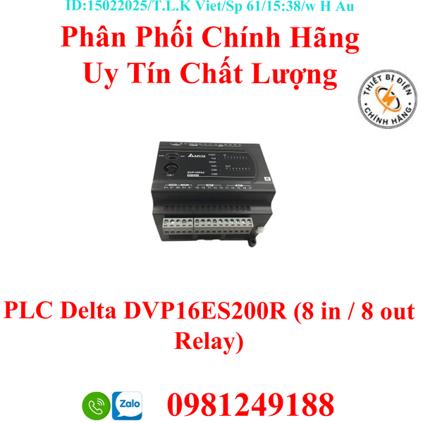 PLC Delta DVP16ES200R (8 in / 8 out Relay) – thietbidienchinhhang