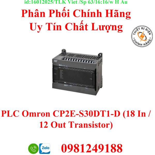 PLC Omron CP2E-S30DT1-D (18 In / 12 Out Transistor) – thietbidienchinhhang