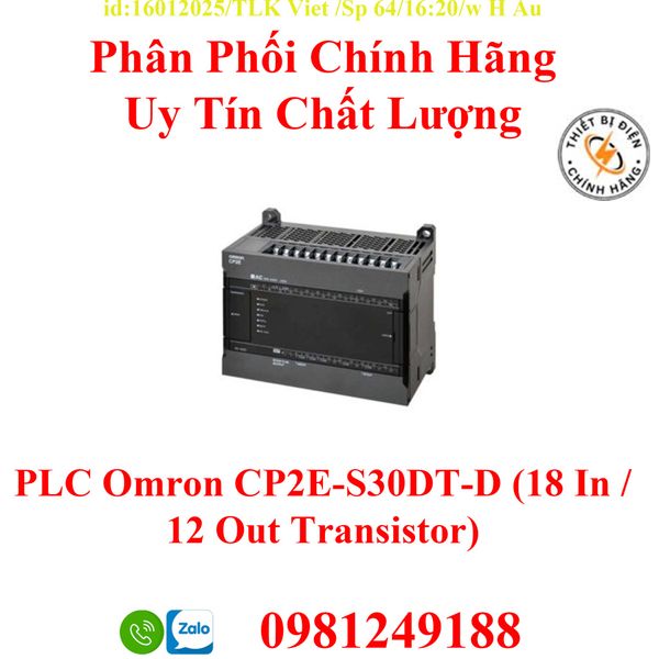 PLC Omron CP2E-S30DT-D (18 In / 12 Out Transistor) – thietbidienchinhhang