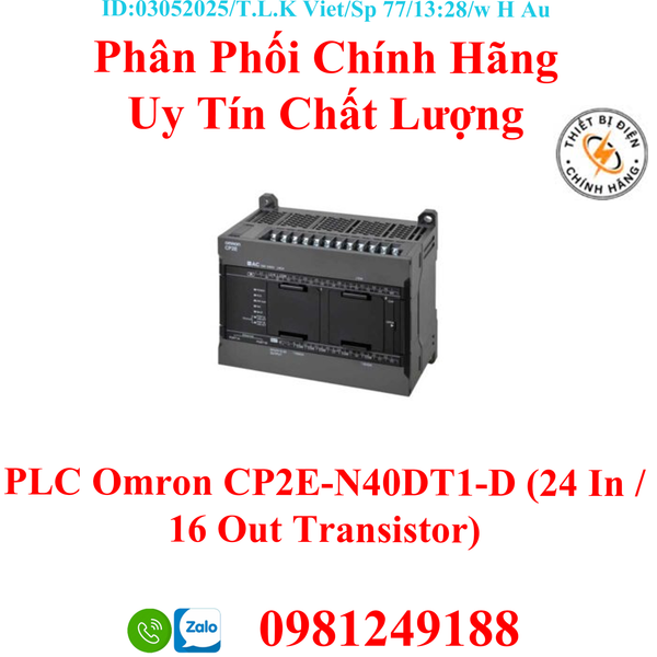 PLC Omron CP2E-N40DT1-D (24 In / 16 Out Transistor) – thietbidienchinhhang