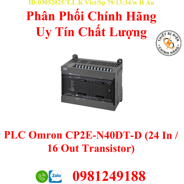 PLC Omron CP2E-N40DT-D (24 In / 16 Out Transistor) – thietbidienchinhhang