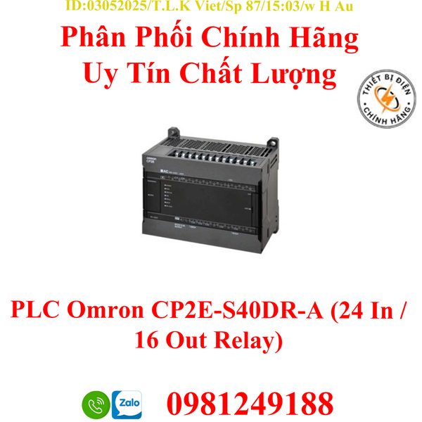 PLC Omron CP2E-S40DR-A (24 In / 16 Out Relay) – thietbidienchinhhang