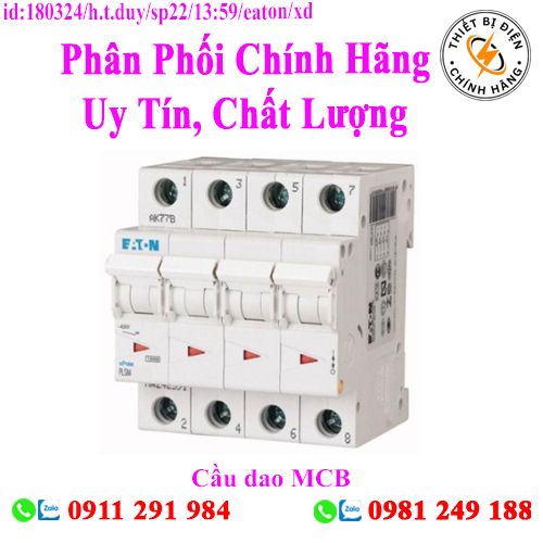 Cầu dao MCB PLSM-C25/4 Eaton – thietbidienchinhhang
