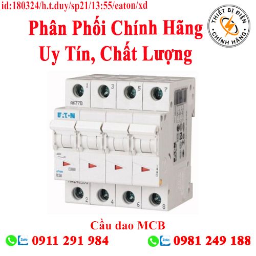 Cầu dao MCB PLSM-C32/4 Eaton – thietbidienchinhhang