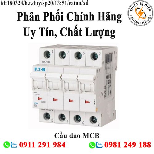 Cầu dao MCB PLSM-C40/4 Eaton – thietbidienchinhhang