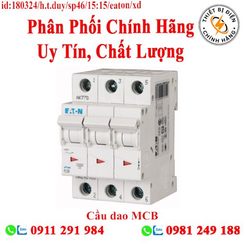 Cầu dao MCB PLSM-C6/3 Eaton – thietbidienchinhhang