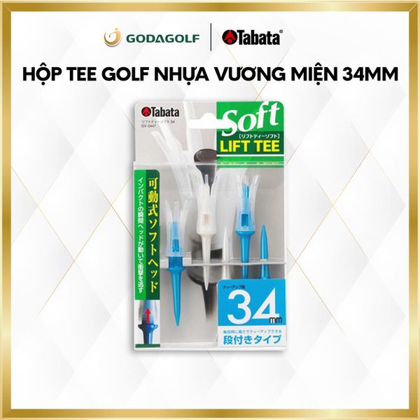 Tee Golf Nhựa Đầu Mềm Tabata 34 mm, Chân Đỡ Phát Bóng GV0447| PBL PP Y – Goda Golf