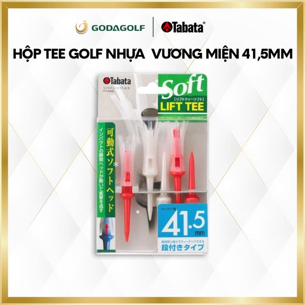 Tee Golf Nhựa Đầu Mềm Tabata 41,5 mm, Chân Đỡ Phát Bóng GV0448 | POR P – Goda Golf