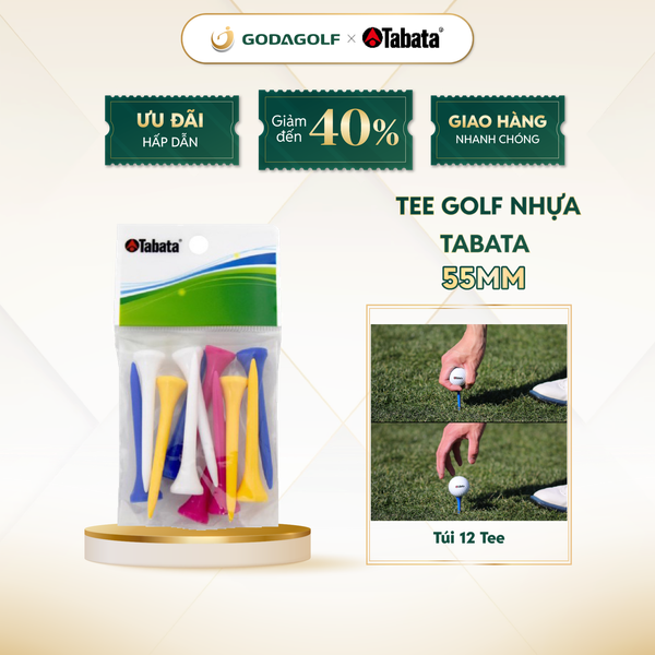 Tee Golf Nhựa Tabata 55 mm, Chân Đỡ Phát Bóng GV0477 | Tabata Golf Chí – Goda Golf