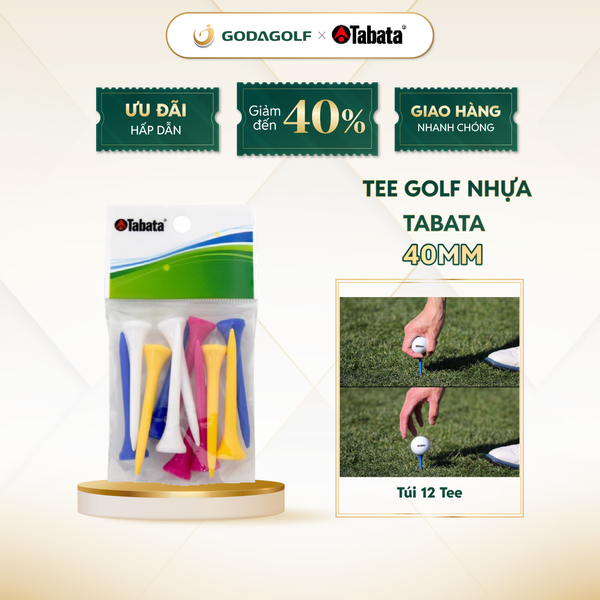 Tee Golf Nhựa Plastic Tabata 40mm, Chân Đỡ Phát Bóng GV0479 | Tabata G – Goda Golf