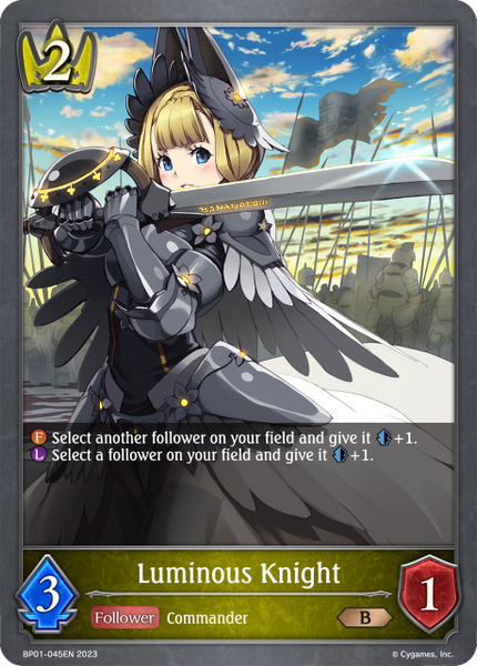 Thẻ bài Shadowverse Evolve BP01-045EN - Luminous Knight - Swordcraft - – The Elite Card Game Store