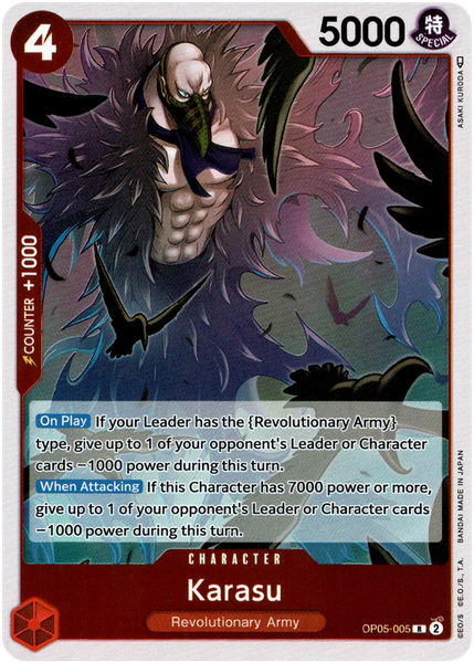 Thẻ bài One Piece OP05-005 - Karasu - Character - Rare – The Elite Card Game Store