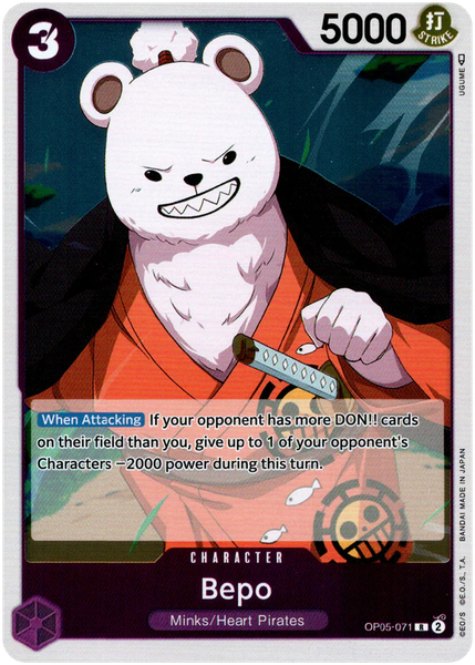 Thẻ bài One Piece OP05-071 - Bepo - Character - Rare – The Elite Card Game Store