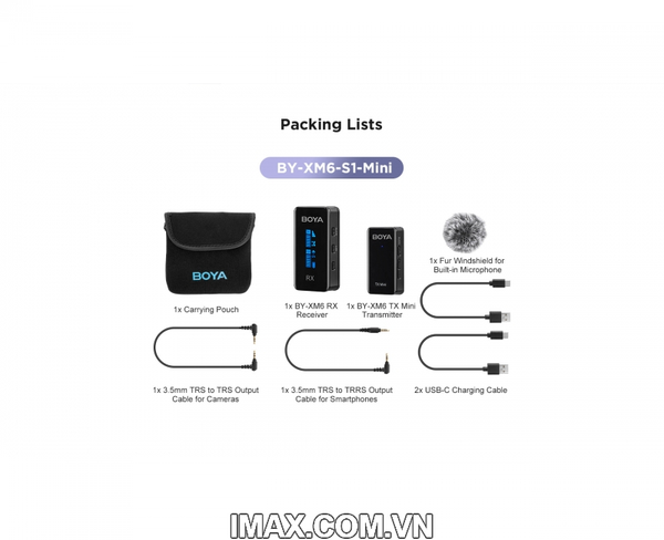 MIC THU ÂM BOYA BY-XM6-S1 MINI (TX+RX)- HÀNG CHÍNH HÃNG – iMax.com.vn