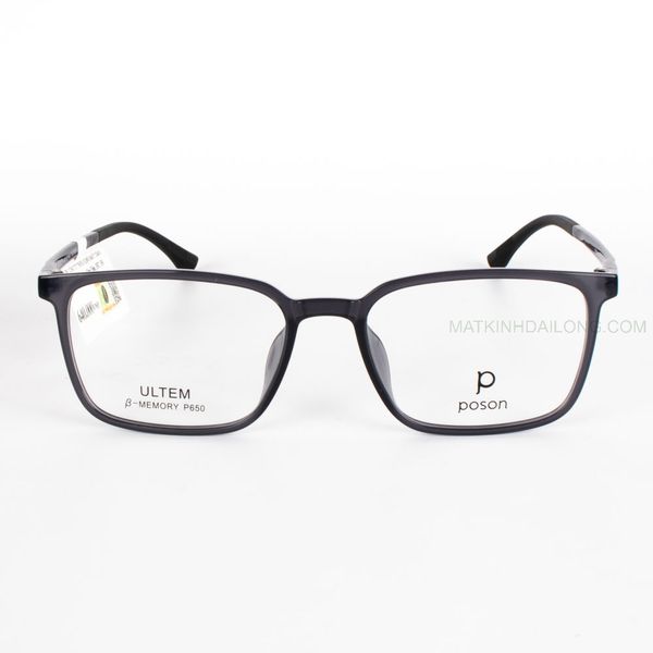 GỌNG KÍNH POSON PS650 NHỰA ULTEM VUÔNG NAM, NỮ – MẮT KÍNH ĐẠI LONG