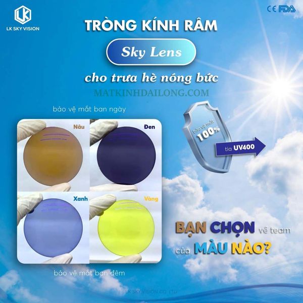 TRÒNG KÍNH _ Skylens 1.50 ASP UV RÂM CẬN – MẮT KÍNH ĐẠI LONG