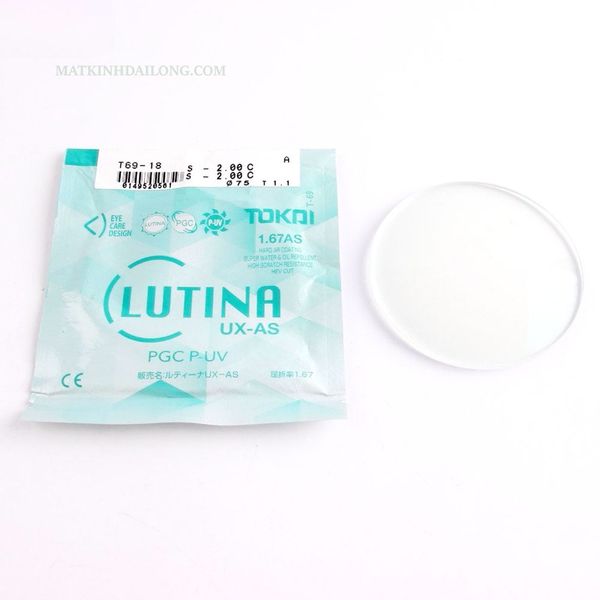 TRÒNG KÍNH _ TOKAI _LUTINA 1.67AS BLUE UV SIÊU MÕNG – MẮT KÍNH ĐẠI LONG