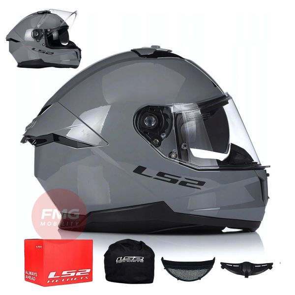 Mũ Bảo Hiểm Fullface 2 Kính LS2 FF808 Stream 2 Solid – FMG Mobility