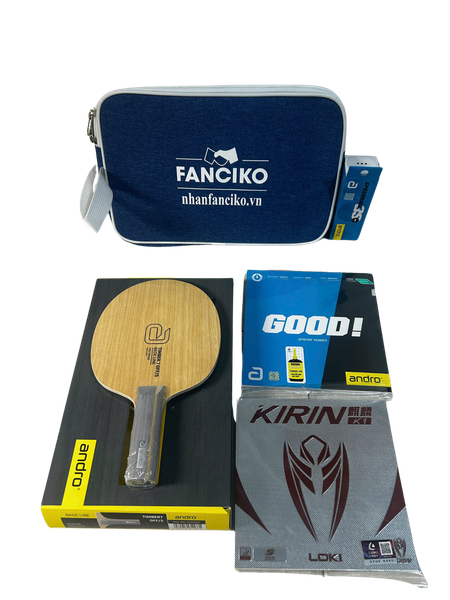 Combo cốt vợt Andro Timber 7 OFF/S (ST) kết hợp mặt vợt Andro Good và – Nhân Fanciko