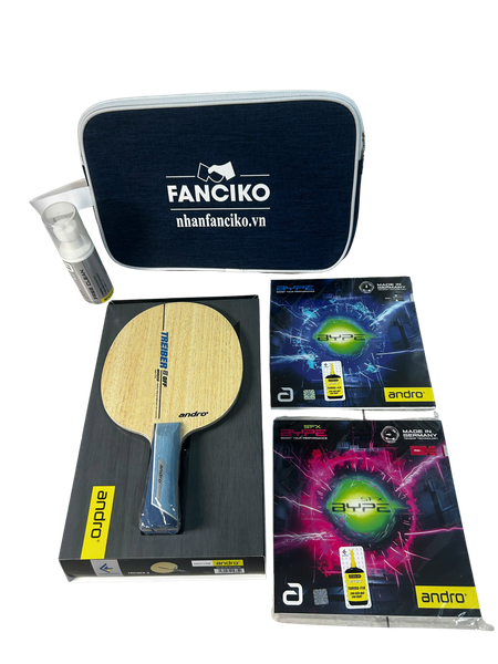 Combo cốt vợt Andro Treiber Q kết hợp mặt vợt Andro Bype và Andro Bype – Nhân Fanciko
