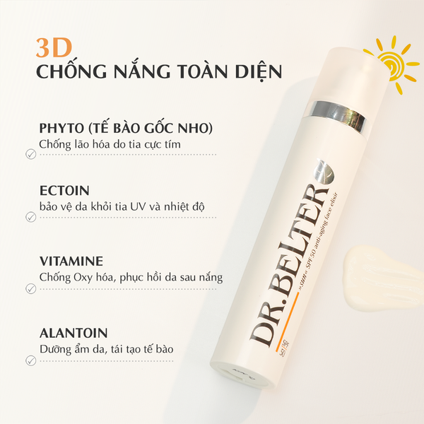 Kem chống nắng SPF50+ cho mọi loại da Dr.Belter 825 »Sun PROTECTION« S – Beauty Choice