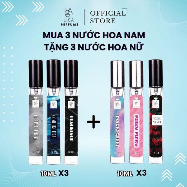 Combo Nước Hoa 3 Nam + 3 Nữ Ngẫu Nhiên – lisaperfume