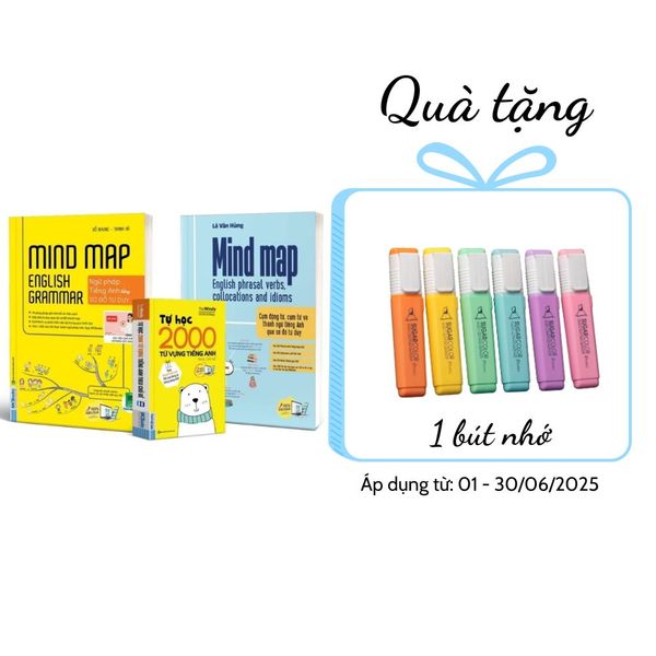 Combo Mind Map English - Thành thạo tiếng Anh bằng sơ đồ tư duy