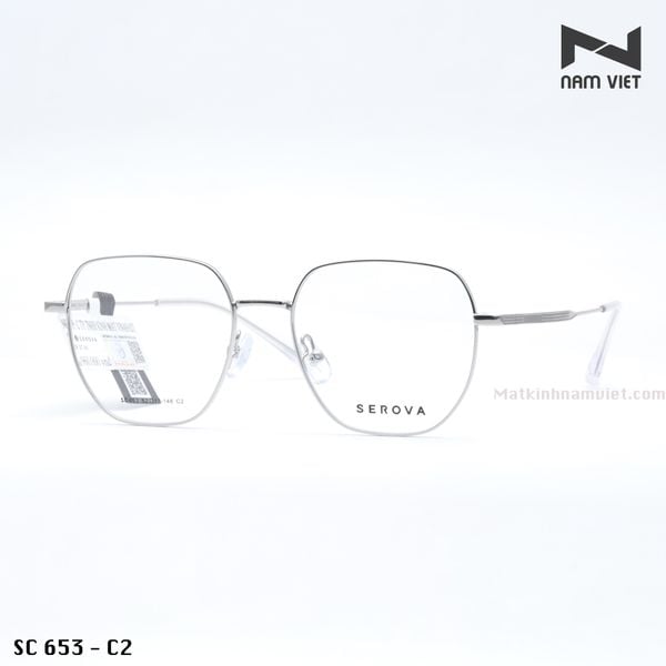 Gọng Kính Lục Giác Thời Trang SEROVA Eyewear Glasses SC-653 Cao Cấp – Mắt Kính Nam Việt