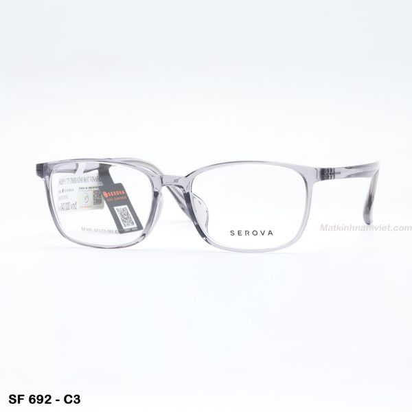 Gọng Kính Vuông Thời Trang SEROVA Eyewear Glasses SG-692 Chính Hãng – Mắt Kính Nam Việt