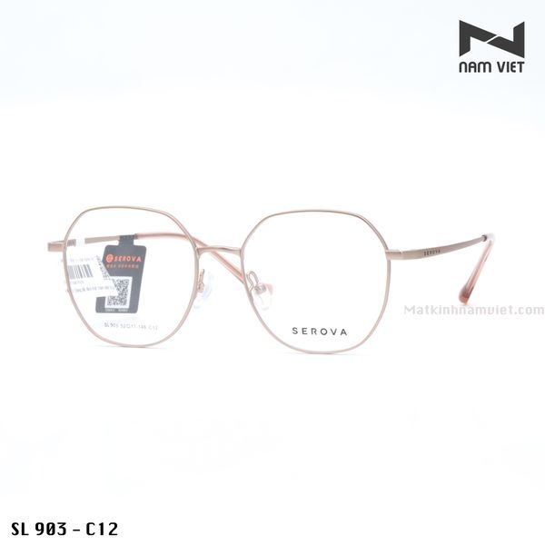 Gọng Kính Lục Giác Thời Trang SEROVA Eyewear Glasses SL-903 Chính Hãng – Mắt Kính Nam Việt