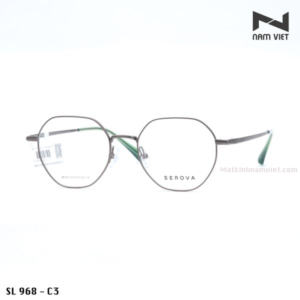 Gọng Kính Lục Giác Thời Trang SEROVA Eyewear Glasses SL-968 Chính Hãng – Mắt Kính Nam Việt