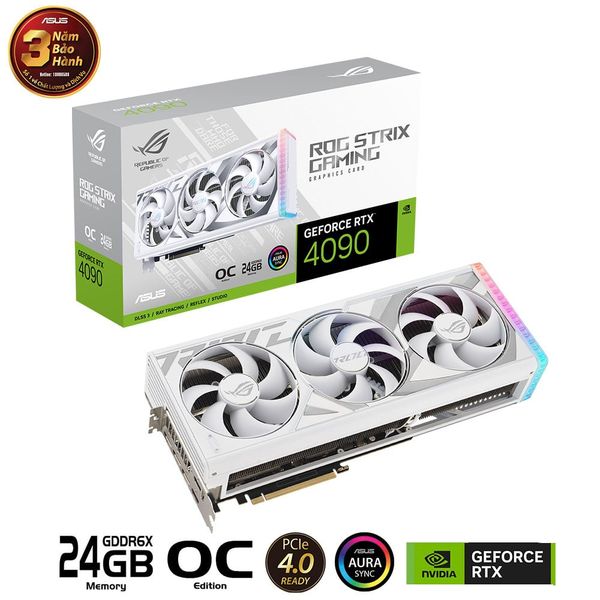 VGA ASUS ROG Strix GeForce RTX™ 4090 24GB GDDR6X White OC Edition