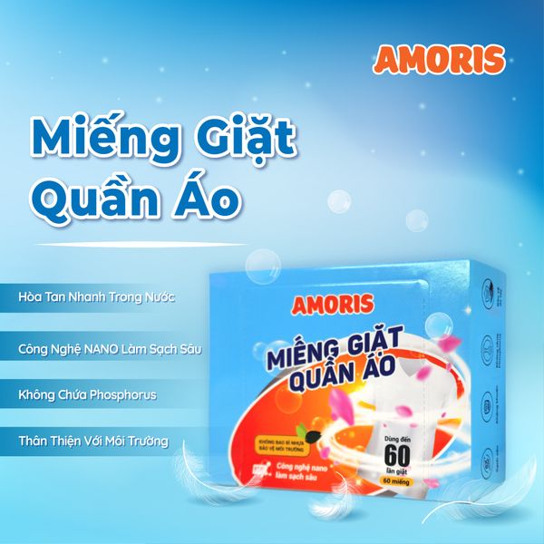 Miếng giặt (60 tờ/hộp) Amoris - HHAMI02 – Amostore