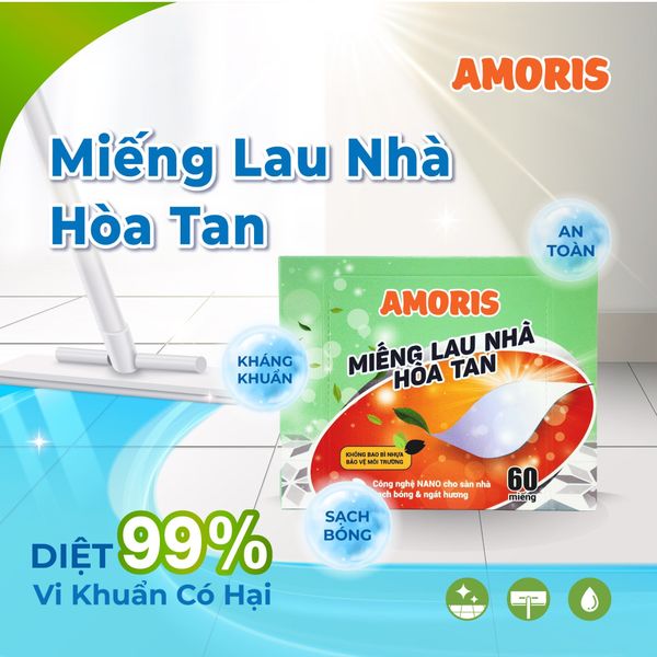 Miếng lau sàn (60 tờ/hộp) Amoris - HHAMI06 – Amostore