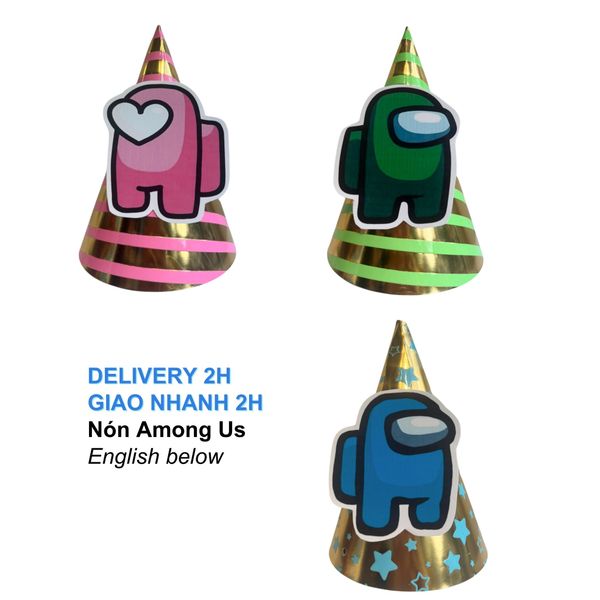 Nón Sinh Nhật Among Us Cho Bé - Among Us Birthday Hat For Kid CCH61 ...