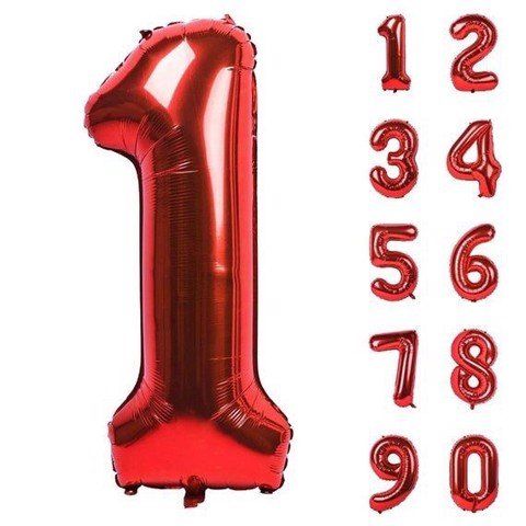 Red Number Balloons 40cm bse03 – Party Vui