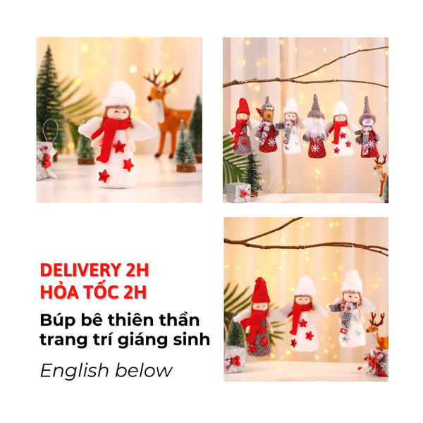 Búp Bê Thiên Thần Giáng Sinh - Christmas Angel Pendants BBNE75 – Party Vui