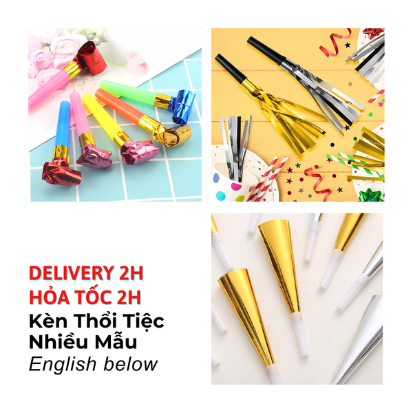 Kèn Tua Rua, Kèn Le Lưỡi Vàng, Bạc - Gold, Silver Party Horns CTDT75 ...