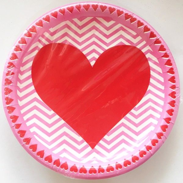 Big heart paper plates – Party Vui